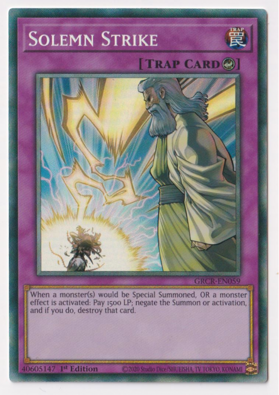 Solemn Strike (Collector's Rare) : GRCR-EN059 - Yu-Gi-Oh! Single Card
