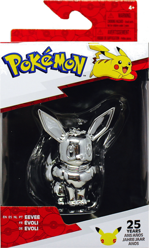 Pokemon 25th Celebration Silver Eevee Vinyl Figure