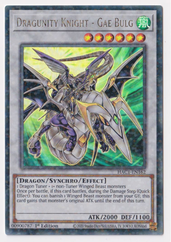 Dragunity Knight - Gae Bulg (Duel Terminal Ultra Parallel Rare) : HAC1-EN162 - Yu-Gi-Oh! Single Card