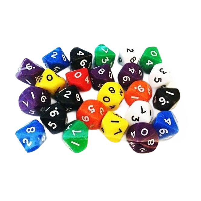 Legend Dice : 16mm D10 Opaque/Translucent (Random Colour) | Chaos Cards