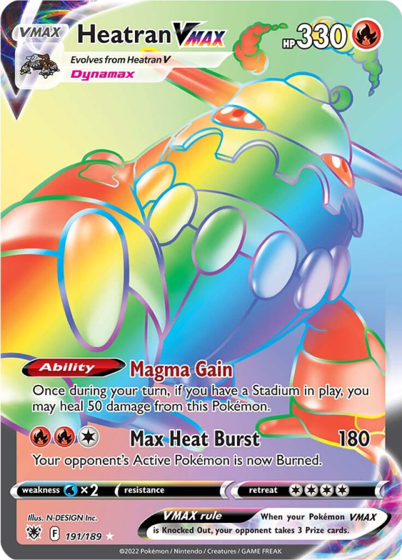 Heatran VMAX : SWORD AND SHIELD ASTRAL RADIANCE 191/189 - Pokemon ...