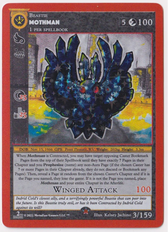 Mothman (REVERSE HOLO) : CRYPTID NATION 2ND EDITION 03/159 - MetaZoo ...