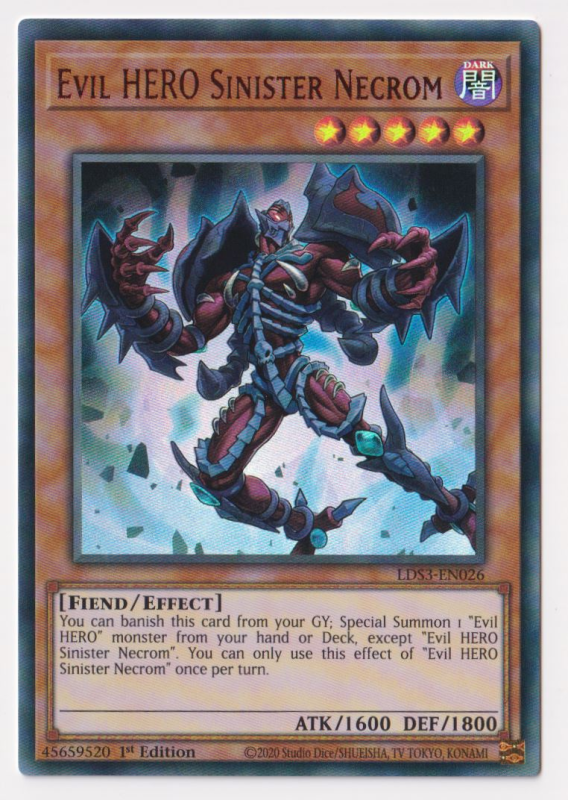 Evil HERO Sinister Necrom (Ultra Rare) (Red) : LDS3-EN026 - Yu-Gi-Oh ...