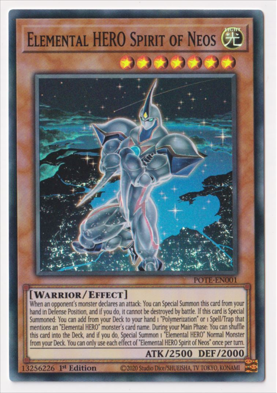 Elemental HERO Spirit of Neos (Super Rare) : POTE-EN001 - Yu-Gi-Oh! Single Card