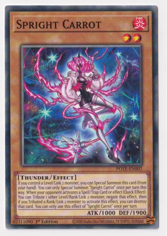 Spright Carrot Common Pote En007 Yu Gi Oh Single Card