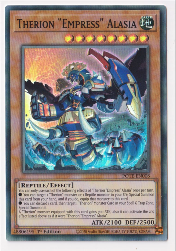 Therion Empress Alasia (Super Rare) : POTE-EN008 - Yu-Gi-Oh! Single Card