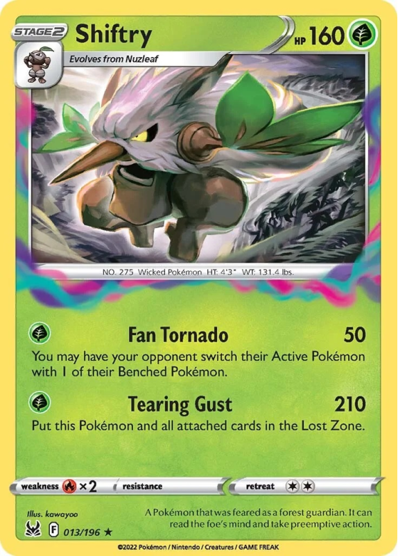 Shiftry : SWORD AND SHIELD LOST ORIGIN 13/196 - Pokemon Single Card