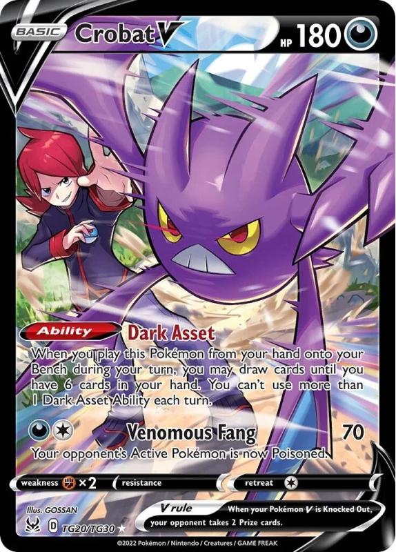 Crobat V : SWORD AND SHIELD LOST ORIGIN TG20/TG30 - Pokemon Single Card