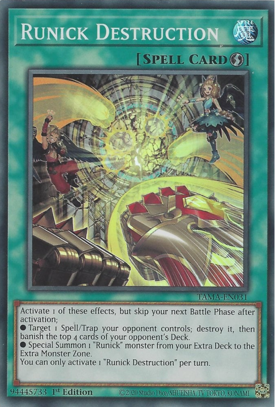 Runick Destruction (Super Rare) : TAMA-EN031 - Yu-Gi-Oh! Single Card