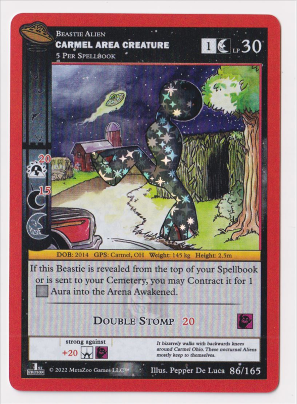 Carmel Area Creature (REVERSE HOLO) : UFO (1ST EDITION) 86/165 ...