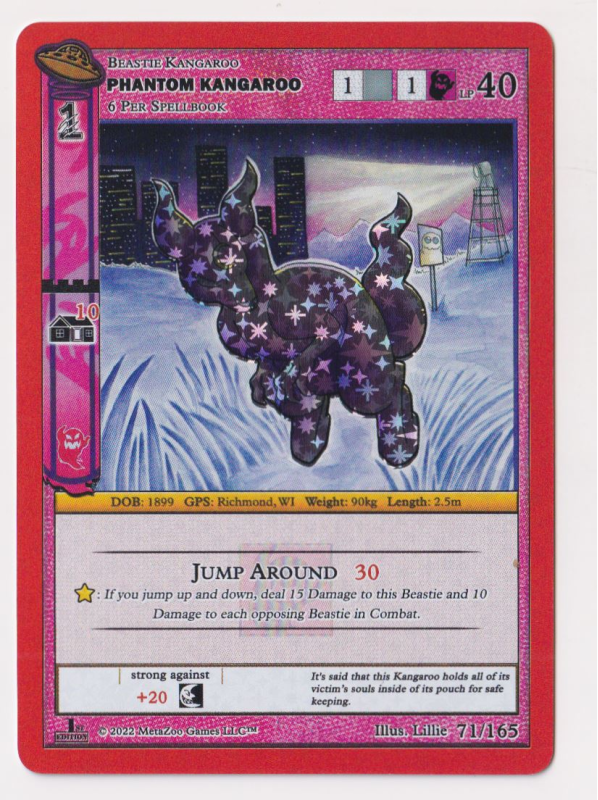 Phantom Kangaroo (REVERSE HOLO) : UFO (1ST EDITION) 71/165 - MetaZoo ...