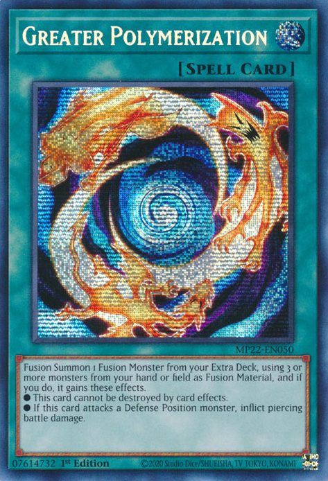 Greater Polymerization Prismatic Secret Rare Mp22 En050 Yu Gi Oh