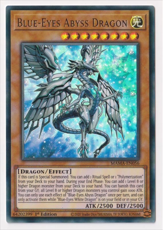 Blue-Eyes Abyss Dragon (Ultra Rare) : MAMA-EN056 - Yu-Gi-Oh! Single Card