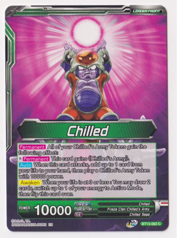 Chilled // Chilled, the Pillager (FOIL) : BT13-062 SUPREME RIVALRY - DragonBall Super Card Game ...