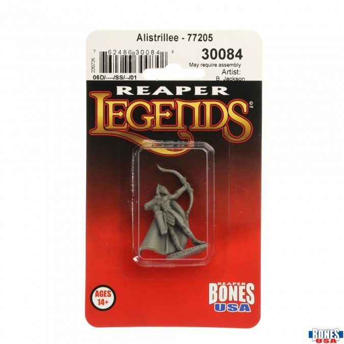 Reaper Miniatures (30084) Bones USA Reaper Legends : Alistrilee, Elf Archer
