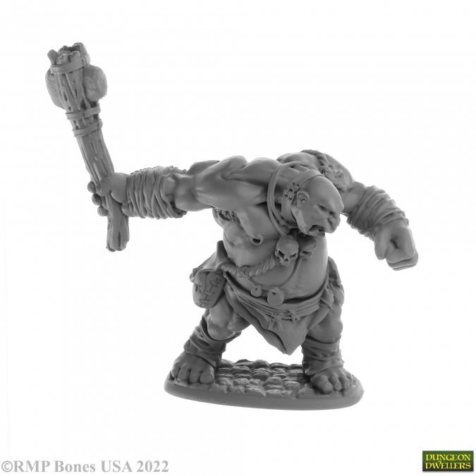 Reaper Miniatures (7062) Bones USA Dungeon Dwellers : Ogre Clubber