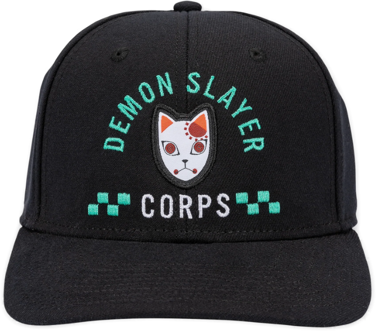 Demon Slayer Tanjiro Fox Mask Pre-Curved Bill Adults Snapback Cap