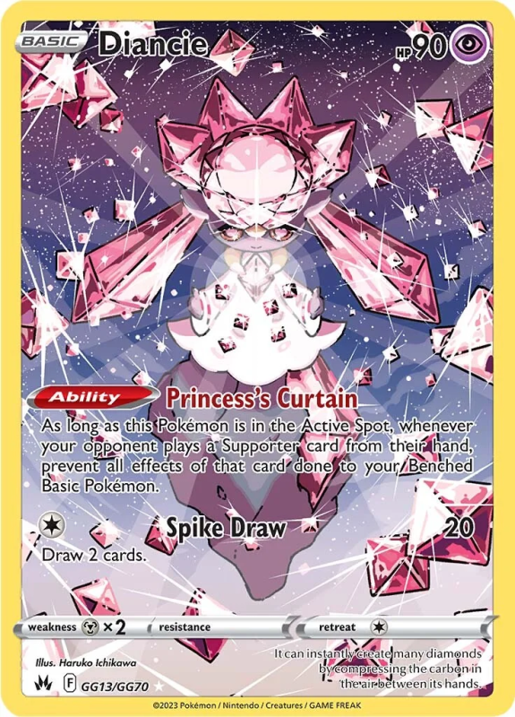 Diancie : SWORD AND SHIELD - CROWN ZENITH GG13/GG70 - Pokemon Single Card