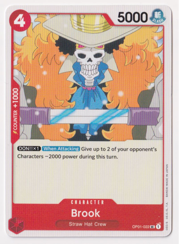 Brook : OP01-022 ROMANCE DAWN - One Piece Single Card