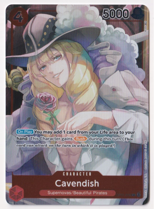 Cavendish (BOX TOPPER) : OP01-008 ROMANCE DAWN - One Piece Single Card