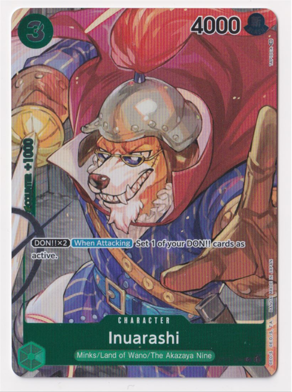 Inuarashi (BOX TOPPER) : OP01-034 ROMANCE DAWN - One Piece Single Card