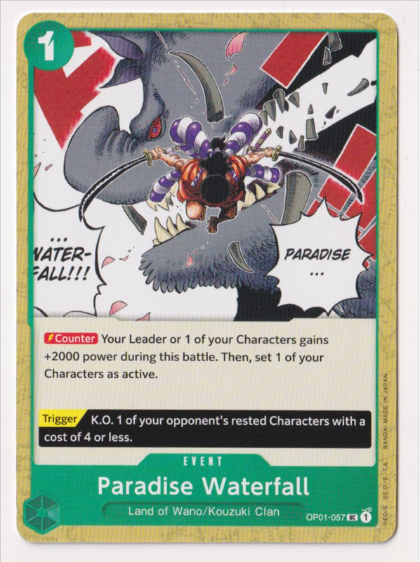 Paradise Waterfall : OP01-057 ROMANCE DAWN - One Piece Single Card
