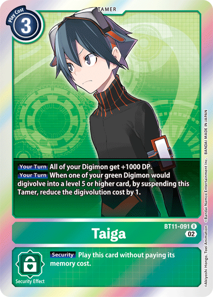 Taiga : BT11-091 DIMENSIONAL PHASE - Digimon Card Game Single Card