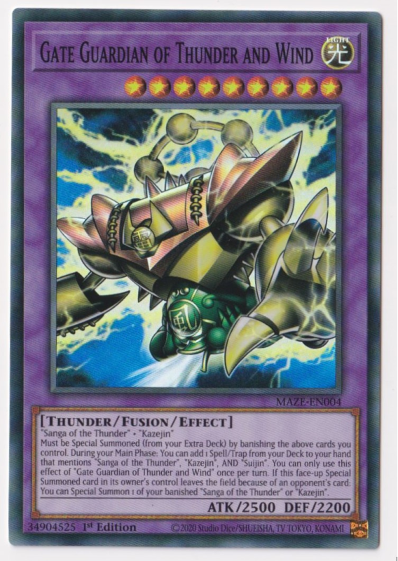 Gate Guardian of Thunder and Wind (Super Rare) : MAZE-EN004 - Yu-Gi-Oh ...