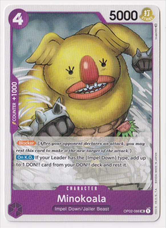 Minokoala : OP02-086 PARAMOUNT WAR - One Piece Single Card