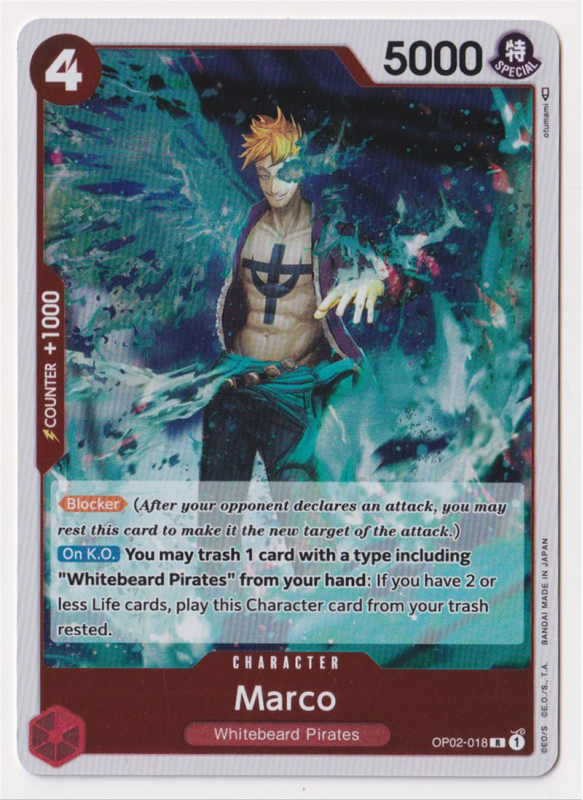 OP02-018 Marco Promotion Pack 2023 Card One Piece Player, 53% OFF