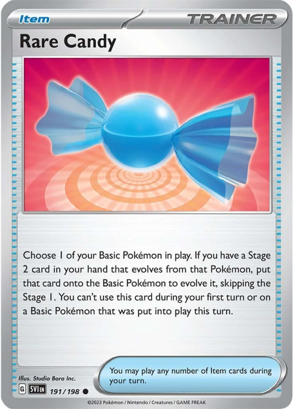 Rare Candy (REVERSE HOLO) : SCARLET AND VIOLET - BASE SET 191/198 ...