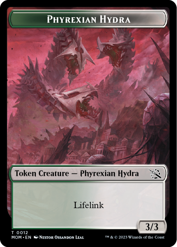 Phyrexian Hydra (lifelink) Token : 0012 MARCH OF THE MACHINE - Magic ...