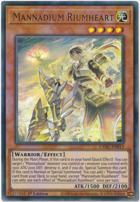 Mannadium Riumheart (Ultra Rare) : CYAC-EN012 - Yu-Gi-Oh! Single Card