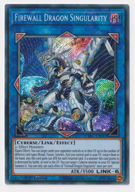 Firewall Dragon Singularity (Secret Rare) : CYAC-EN047a - Yu-Gi-Oh ...