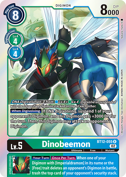 Dinobeemon : BT12-055 ACROSS TIME - Digimon Card Game Single Card
