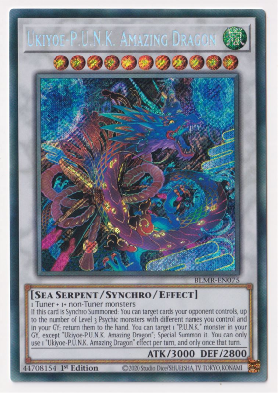 Ukiyoe-P.U.N.K. Amazing Dragon (Secret Rare) : BLMR-EN075 - Yu-Gi-Oh! Single Card