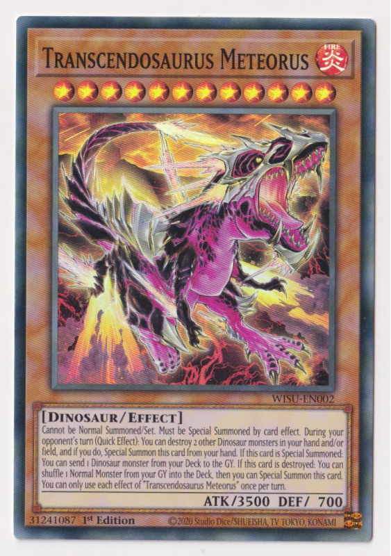 Transcendosaurus Meteorus (Super Rare) : WISU-EN002 - Yu-Gi-Oh! Single Card