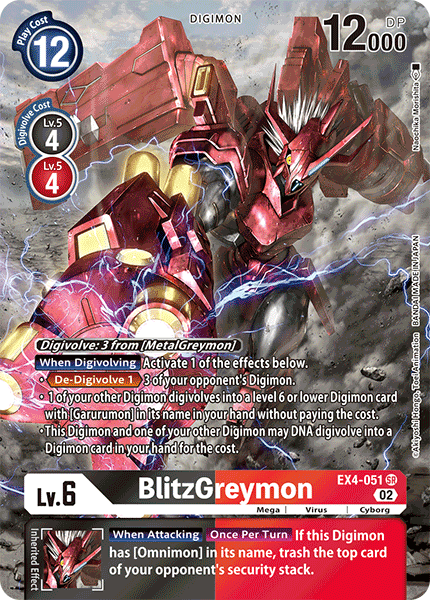 BlitzGreymon (ALTERNATIVE ART) : EX4-051 ALTERNATIVE BEING - Digimon Card Game Single Card
