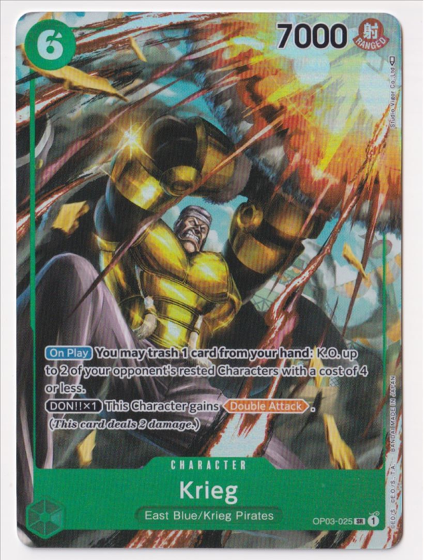 Krieg (ALTERNATE ART) : OP03-025 PILLARS OF STRENGTH - One Piece Single ...