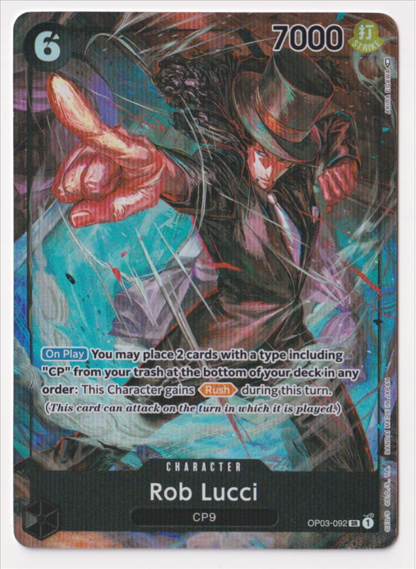 Rob Lucci (ALTERNATE ART) : OP03-092 PILLARS OF STRENGTH - One Piece ...