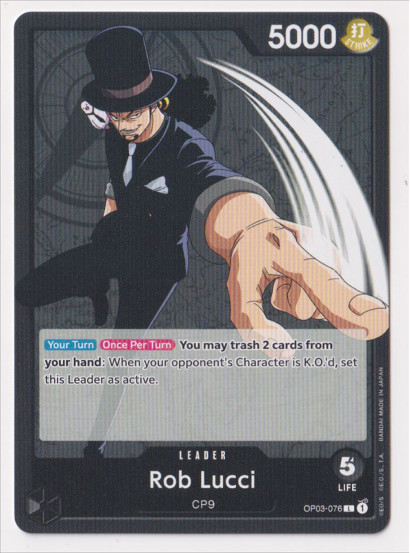 Rob Lucci : OP03-076 PILLARS OF STRENGTH - One Piece Single Card