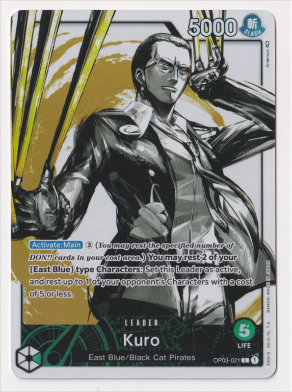 Kuro (ALTERNATE ART) : OP03-021 PILLARS OF STRENGTH - One Piece Single Card