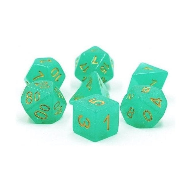 Legend Dice Dice Set : 16mm Glitter Aqua Blue | Chaos Cards