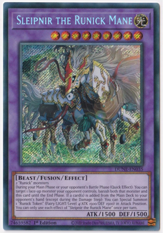 Sleipnir the Runick Mane (Secret Rare) : DUNE-EN035 - Yu-Gi-Oh! Single Card