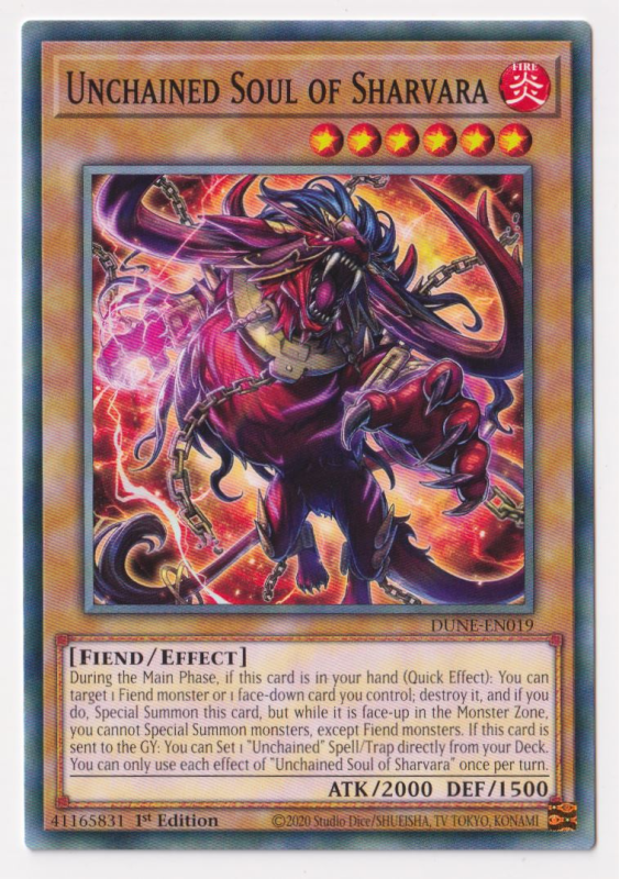 Unchained Soul of Sharvara (Common) : DUNE-EN019 - Yu-Gi-Oh! Single Card