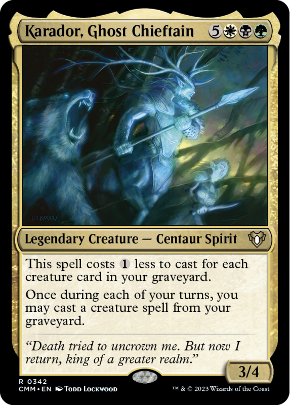 Karador, Ghost Chieftain : 0342 COMMANDER MASTERS - Magic the Gathering ...