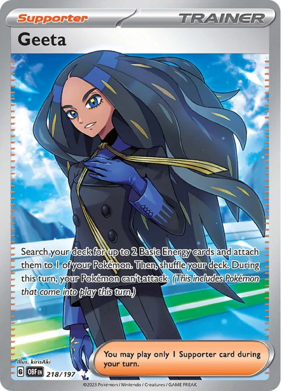 Geeta : SCARLET AND VIOLET - OBSIDIAN FLAMES 218/197 - Pokemon Single Card