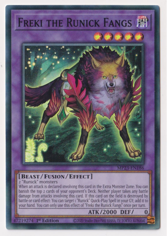 Freki the Runick Fangs (Super Rare) : MP23-EN186 - Yu-Gi-Oh! Single Card