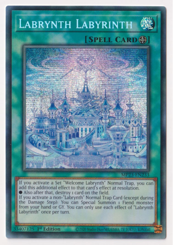 Labrynth Labyrinth (Prismatic Secret Rare) : MP23-EN233 - Yu-Gi-Oh ...