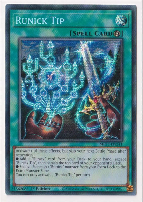 Runick Tip (Prismatic Secret Rare) : MP23-EN241 - Yu-Gi-Oh! Single Card